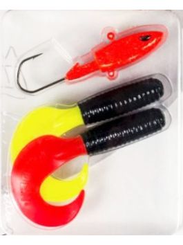 Big Single Tail Jigs Sort Krop Store Jigs til Torsk Sej Helleflynder Gedde